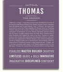 Thomas Personalized Name Meaning Art Prints – Name Stories