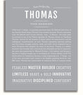 Thomas Personalized Name Meaning Art Prints – Name Stories