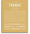 Thomas Personalized Name Meaning Art Prints – Name Stories