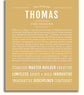 Thomas Personalized Name Meaning Art Prints – Name Stories