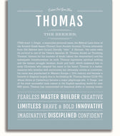 Thomas Personalized Name Meaning Art Prints – Name Stories
