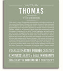Thomas Personalized Name Meaning Art Prints – Name Stories