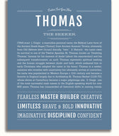 Thomas Personalized Name Meaning Art Prints – Name Stories