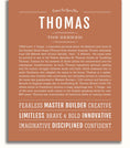 Thomas Personalized Name Meaning Art Prints – Name Stories