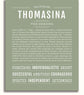 Thomasina | Name Art Print – Name Stories