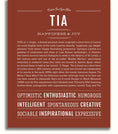 Tia Personalized Name Meaning Art Prints – Name Stories