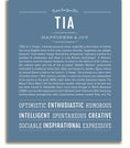 Tia | Name Art Print – Name Stories