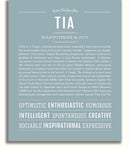 Tia | Name Art Print – Name Stories