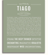 Tiago Personalized Name Meaning Art Prints – Name Stories