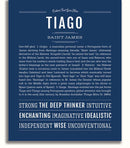 Tiago Personalized Name Meaning Art Prints – Name Stories
