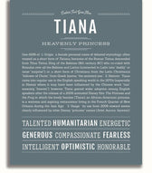 Tiana | Name Art Print – Name Stories