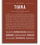 Tiana Personalized Name Meaning Art Prints – Name Stories