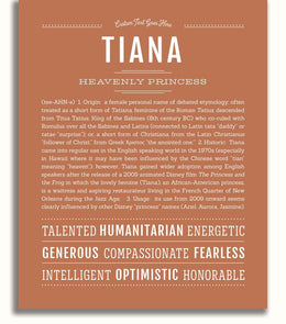 Tiana | Name Art Print – Name Stories