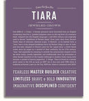 Tiara Personalized Name Meaning Art Prints – Name Stories