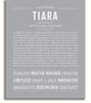 Tiara Personalized Name Meaning Art Prints – Name Stories