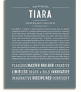 Tiara Personalized Name Meaning Art Prints – Name Stories