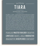 Tiara | Name Art Print – Name Stories