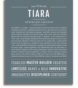 Tiara | Name Art Print – Name Stories