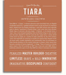 Tiara | Name Art Print – Name Stories