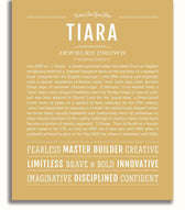 Tiara Personalized Name Meaning Art Prints – Name Stories