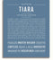 Tiara Personalized Name Meaning Art Prints – Name Stories