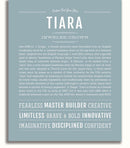 Tiara Personalized Name Meaning Art Prints – Name Stories