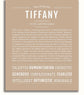 Tiffany | Name Art Print – Name Stories