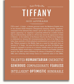 Tiffany | Name Art Print – Name Stories
