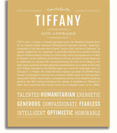 Tiffany Personalized Name Meaning Art Prints – Name Stories