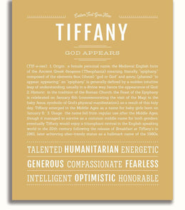 Tiffany | Name Art Print – Name Stories