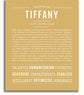 Tiffany Personalized Name Meaning Art Prints – Name Stories