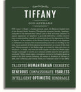 Tiffany | Name Art Print – Name Stories