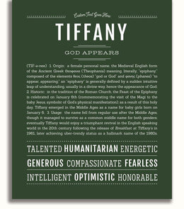 Tiffany | Name Art Print – Name Stories