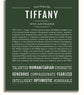 Tiffany Personalized Name Meaning Art Prints – Name Stories