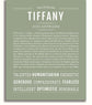 Tiffany Personalized Name Meaning Art Prints – Name Stories