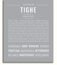Tighe Personalized Name Meaning Art Prints – Name Stories