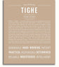 Tighe Personalized Name Meaning Art Prints – Name Stories