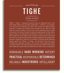 Tighe | Name Art Print – Name Stories