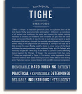 Tighe Personalized Name Meaning Art Prints – Name Stories