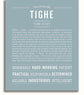 Tighe Personalized Name Meaning Art Prints – Name Stories