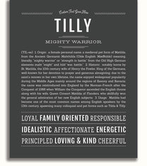Tilly | Name Art Print – Name Stories