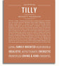Tilly Personalized Name Meaning Art Prints – Name Stories