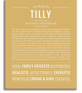 Tilly | Name Art Print – Name Stories
