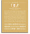 Tilly Personalized Name Meaning Art Prints – Name Stories