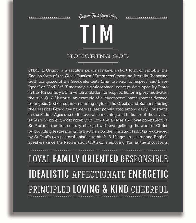 Tim | Name Art Print – Name Stories
