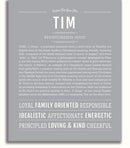 Tim | Name Art Print – Name Stories