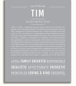 Tim | Name Art Print – Name Stories