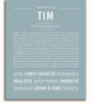 Tim Personalized Name Meaning Art Prints – Name Stories