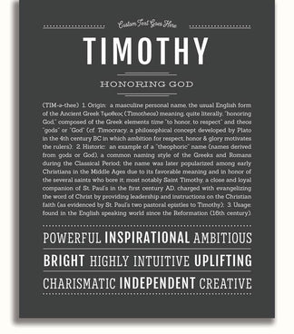 Timothy | Name Art Print – Name Stories