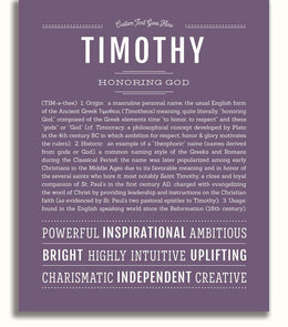 Timothy | Name Art Print – Name Stories
